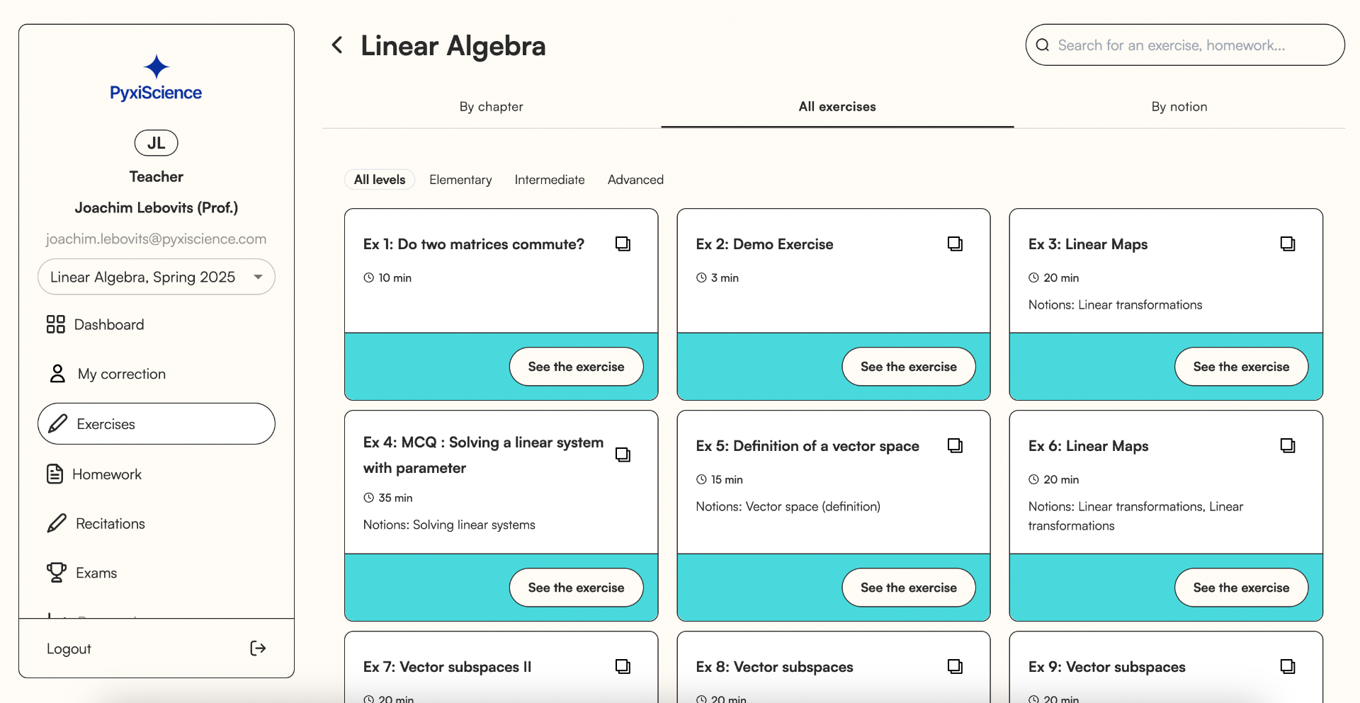 PyxiScience - Mathematics Learning Platform