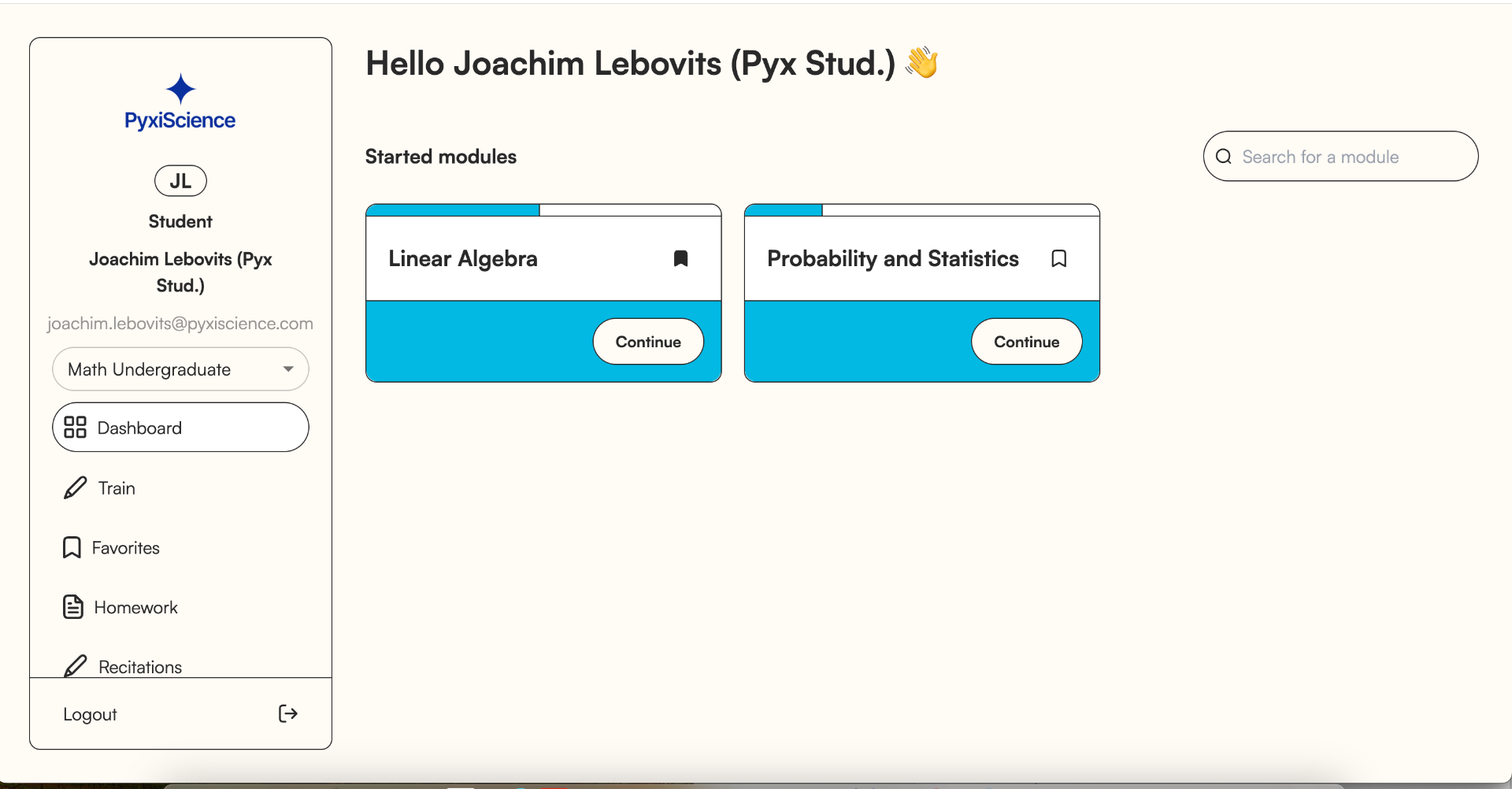 PyxiScience - Mathematics Learning Platform